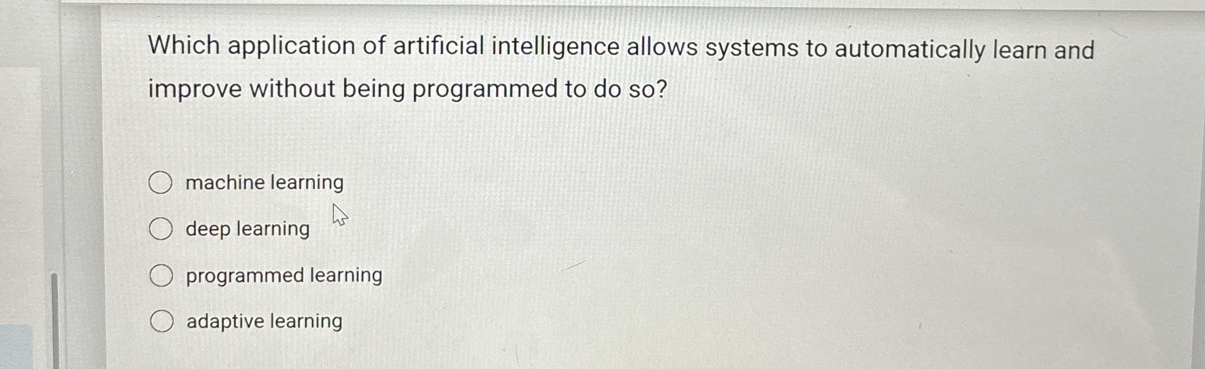 Solved Which application of artificial intelligence allows | Chegg.com