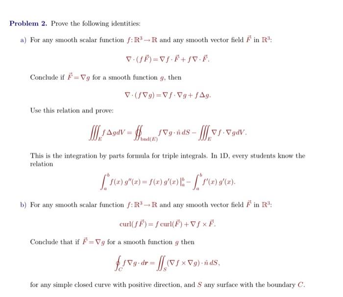 Solved Problem 2. Prove the following identities: a) For any | Chegg.com