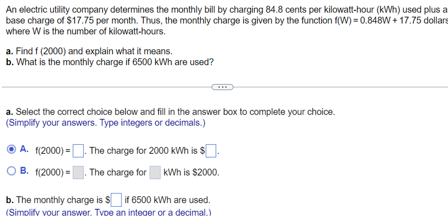 Solved An electric utility company determines the monthly | Chegg.com