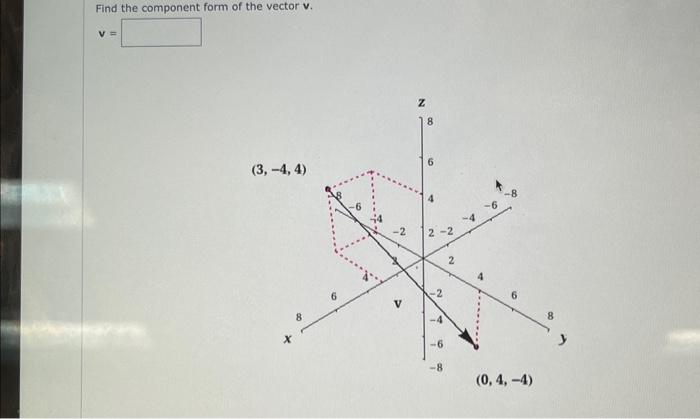 Solved Find the component form of the vector v. v= | Chegg.com