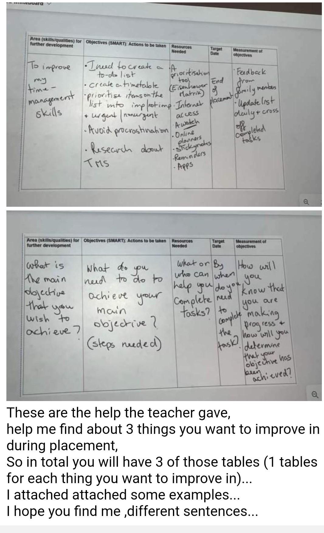 These are the help the teacher gave, help me find | Chegg.com