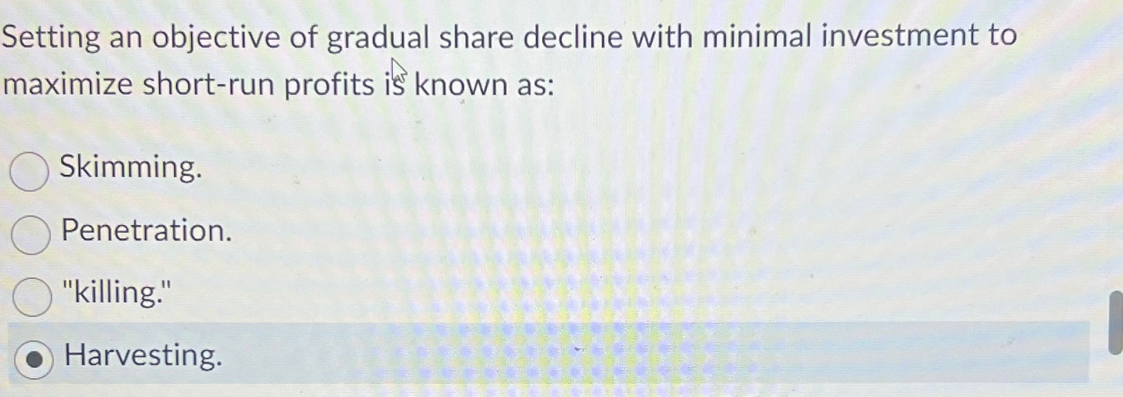 Solved Setting an objective of gradual share decline with | Chegg.com