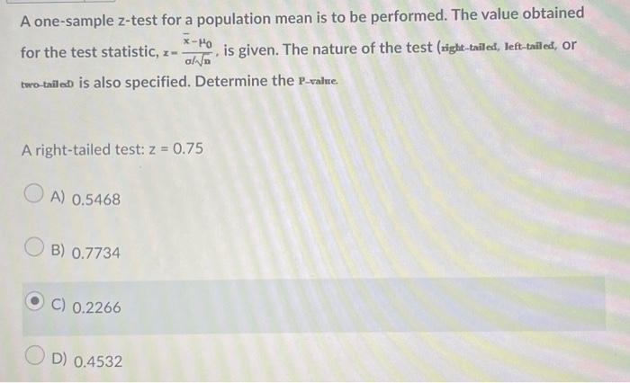 Solved A one-sample z-test for a population mean is to be | Chegg.com