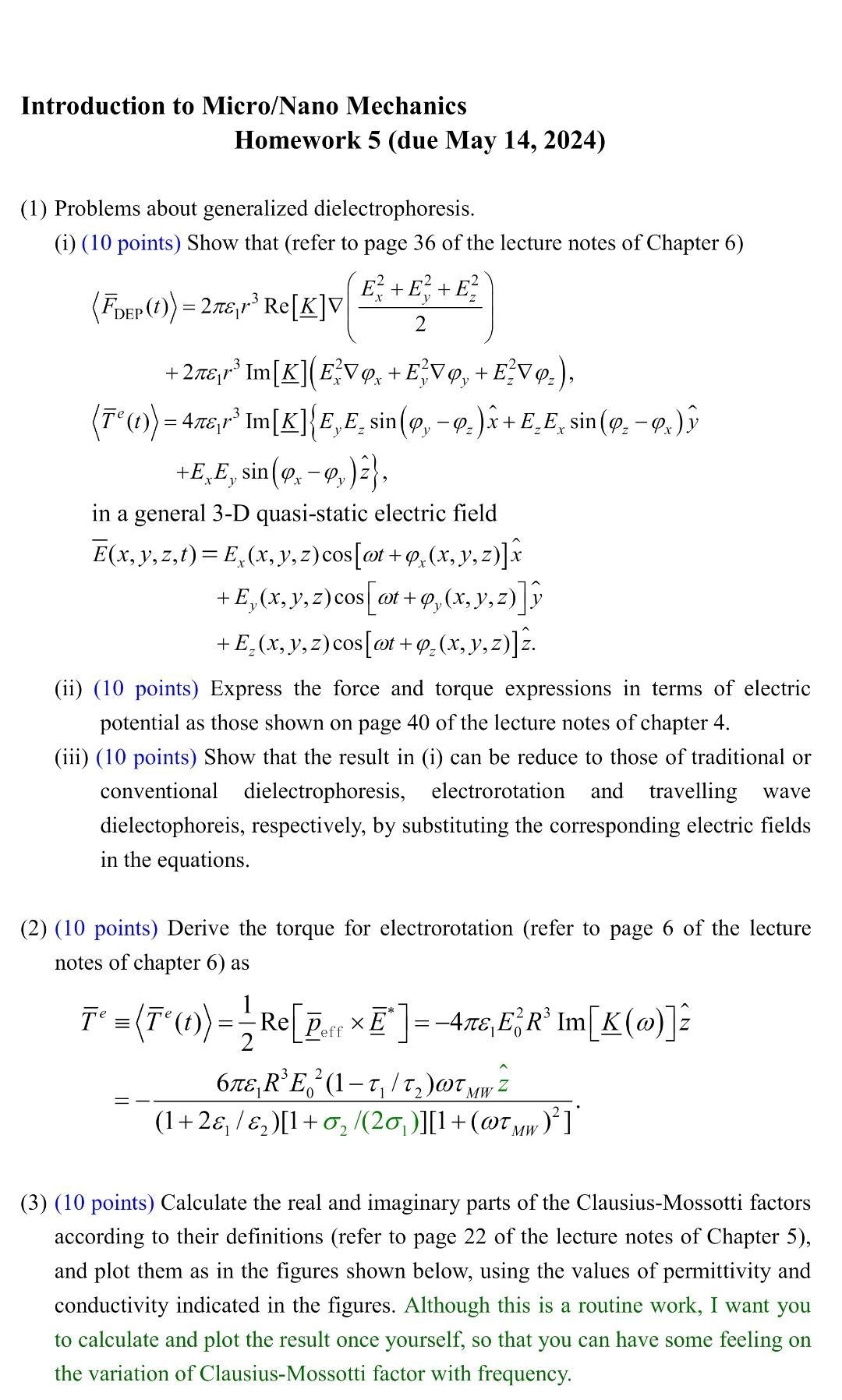Solved Introduction to Micro/Nano MechanicsHomework 5 (due | Chegg.com