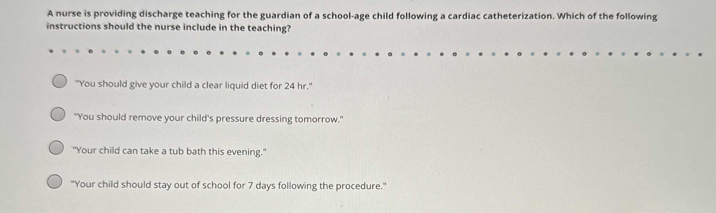 Solved A nurse is providing discharge teaching for the | Chegg.com