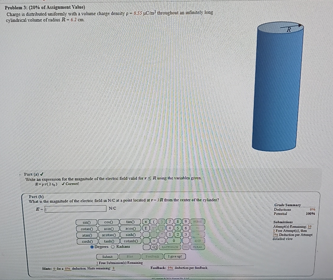 Solved Problem 3: ( 20% ﻿of Assignment Value)Charge is | Chegg.com