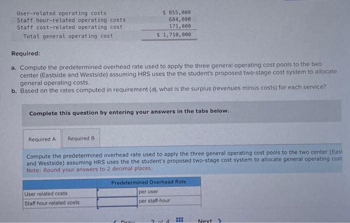 Solved Required: a. Compute the predetermined overhead | Chegg.com