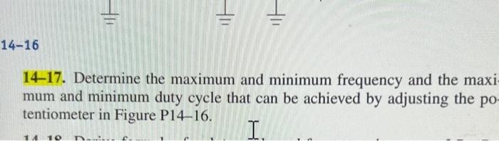 Solved 14-18. Derive formulas for duty cycle and frequency | Chegg.com