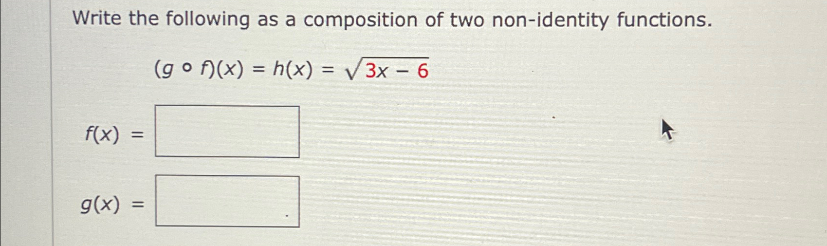 Solved Write the following as a composition of two | Chegg.com