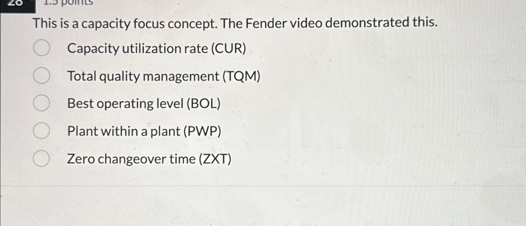 Solved This is a capacity focus concept. The Fender video | Chegg.com
