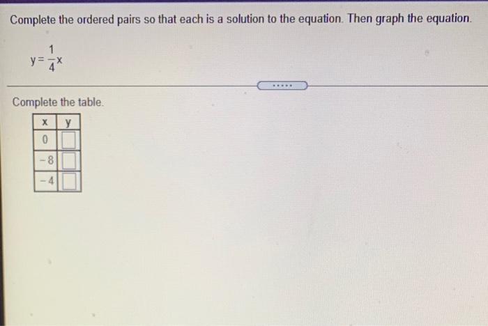 Solved Complete the ordered pairs so that each is a solution | Chegg.com