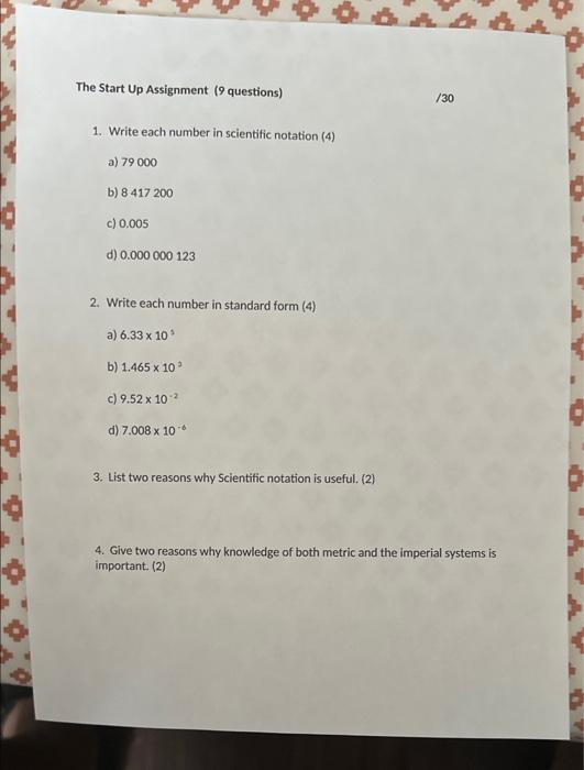 Solved 130 1 Write Each Number In Scientific Notation 4