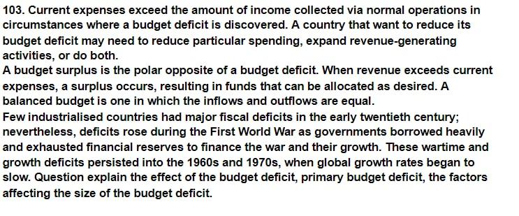 Solved 103. Current expenses exceed the amount of income | Chegg.com