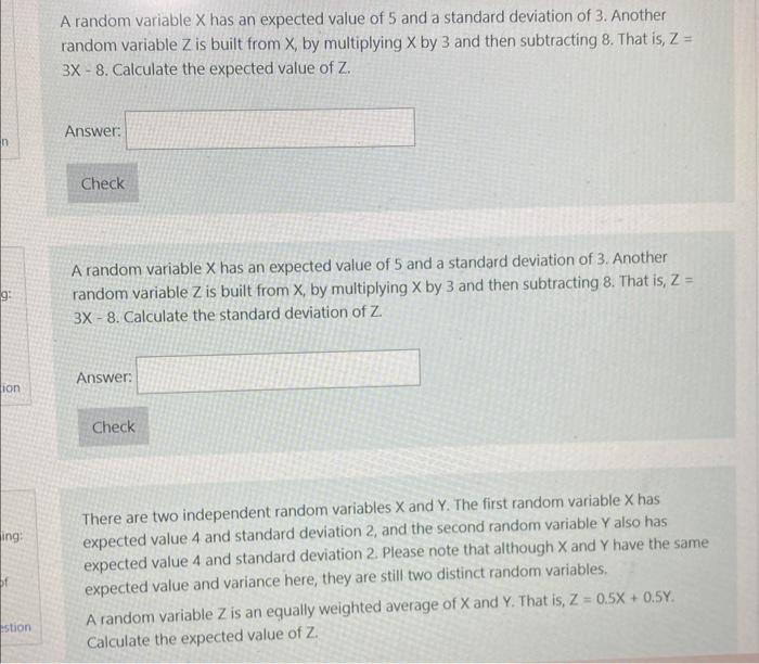 Solved If X is any random variable with expected value μX | Chegg.com