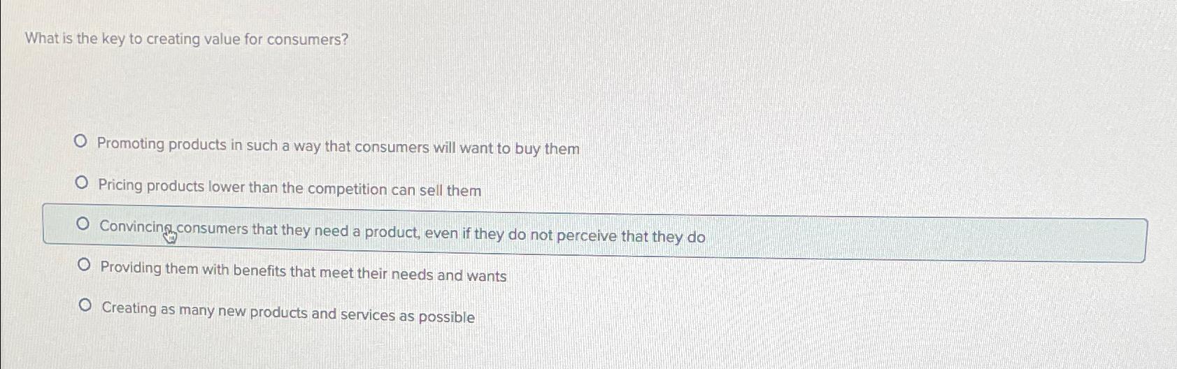 Solved What is the key to creating value for | Chegg.com