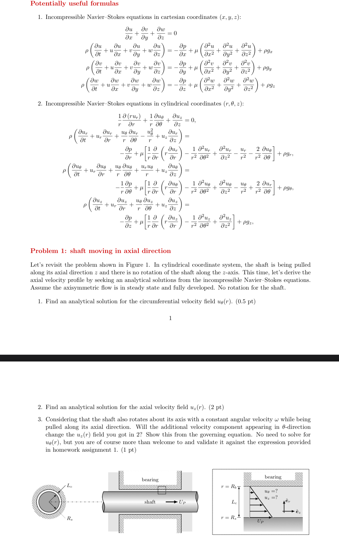Solved by an EXPERT Fluids Problem 1.Potentially useful | Chegg.com