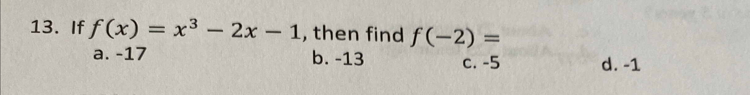 Solved If f(x)=x3-2x-1, ﻿then find | Chegg.com