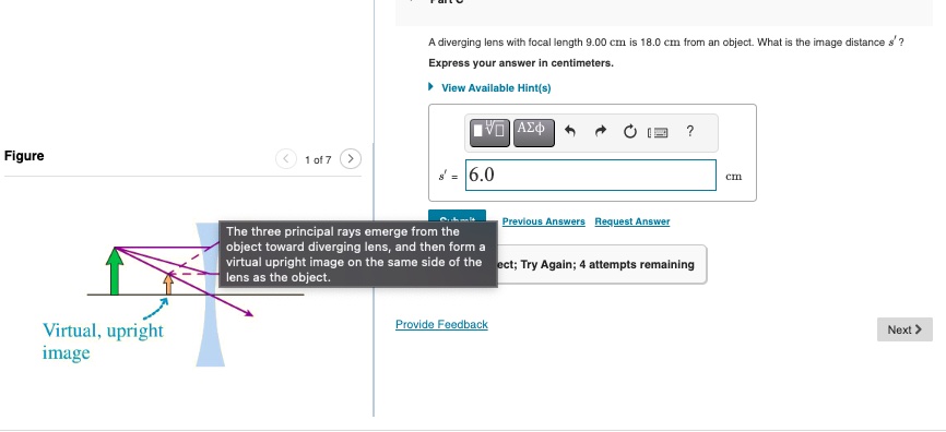 Solved Previous AnswersThe three principal rays emerge from | Chegg.com