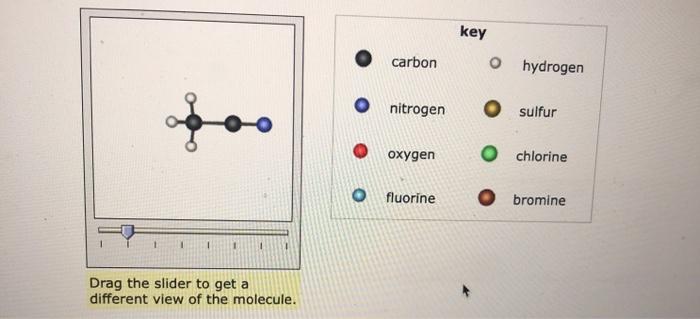 Solved key carbon o hydrogen nitrogen sulfur oxygen O | Chegg.com