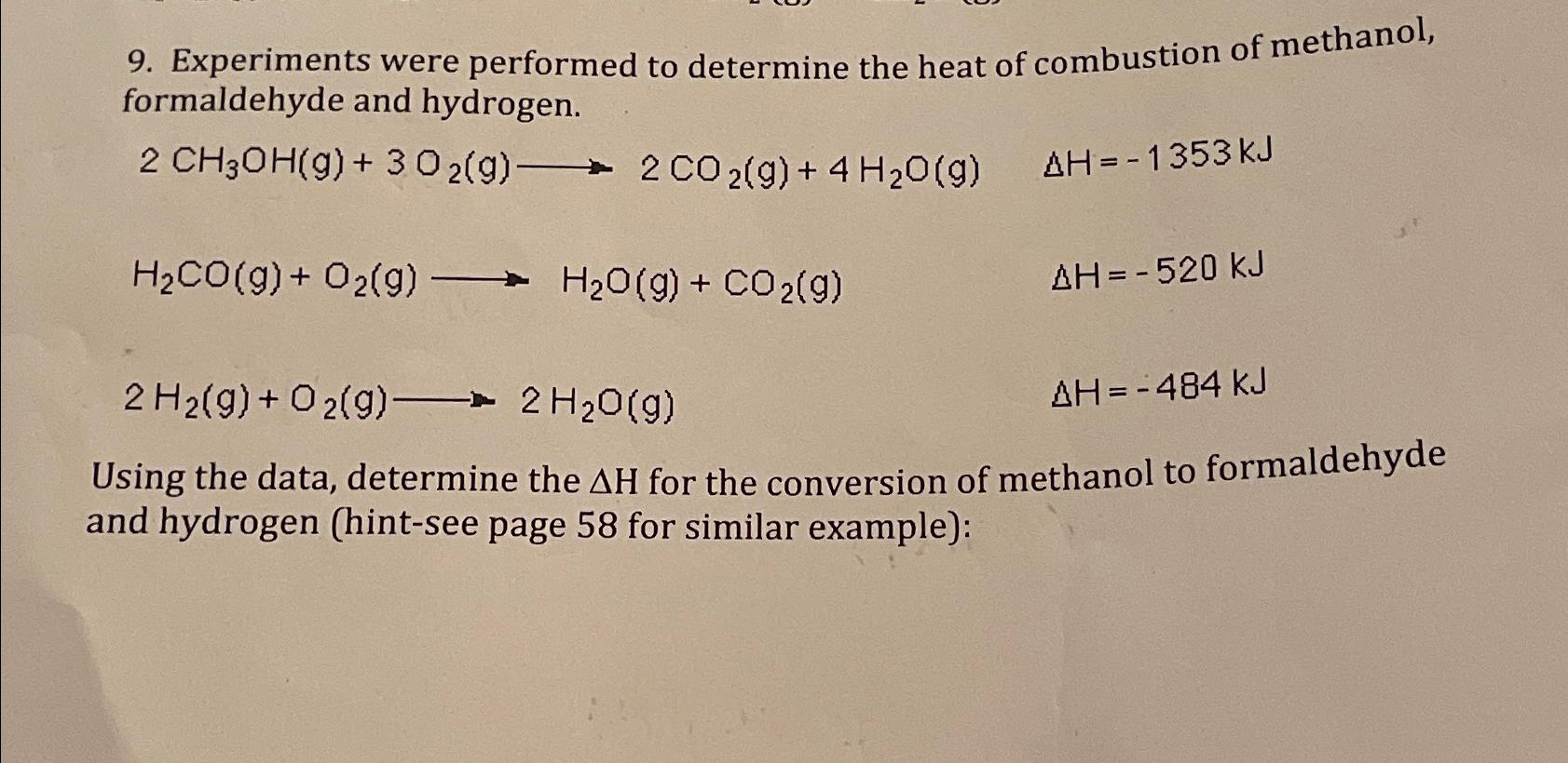 Solved Experiments were performed to determine the heat of | Chegg.com