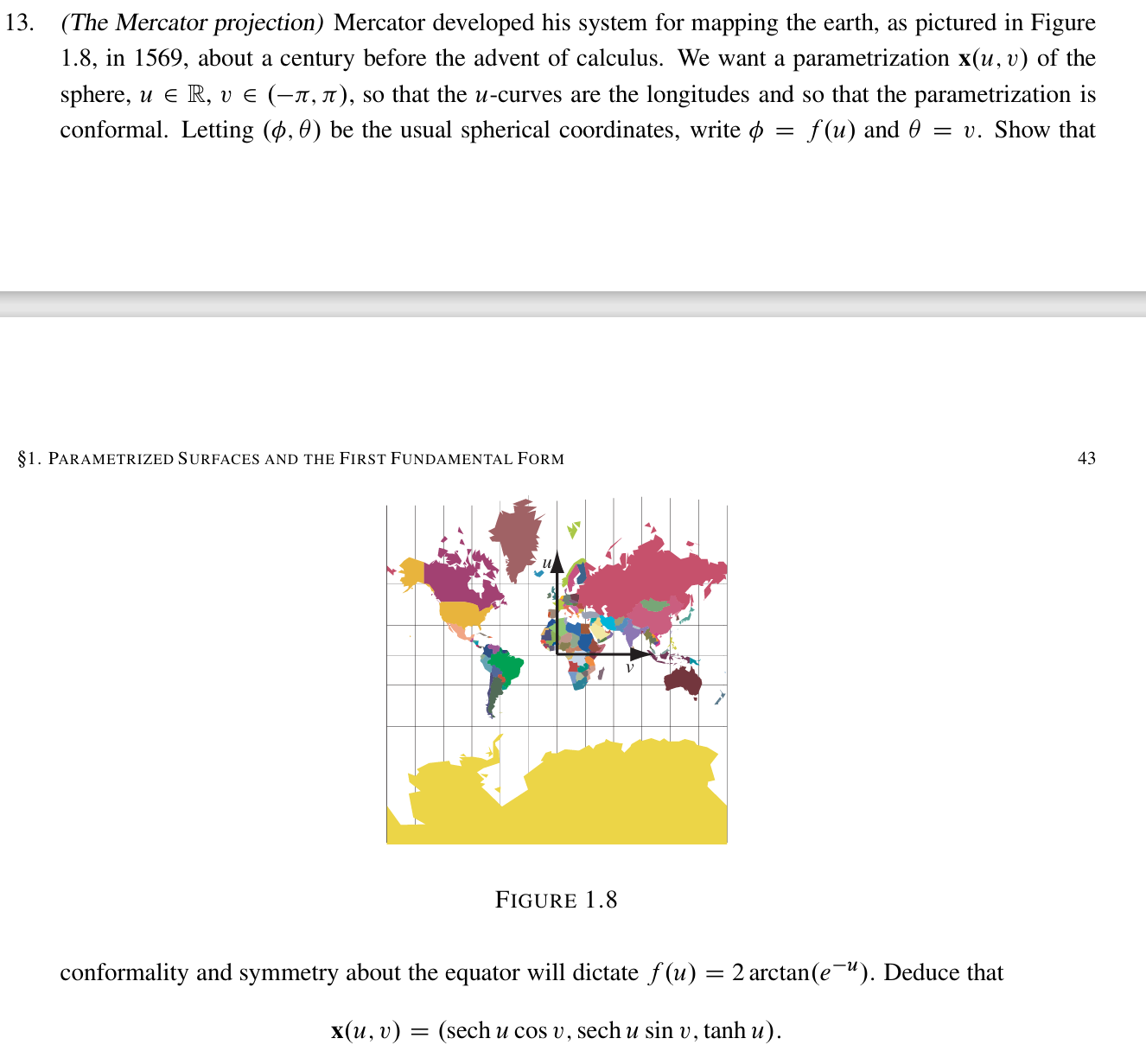 (The Mercator projection) ﻿Mercator developed his | Chegg.com