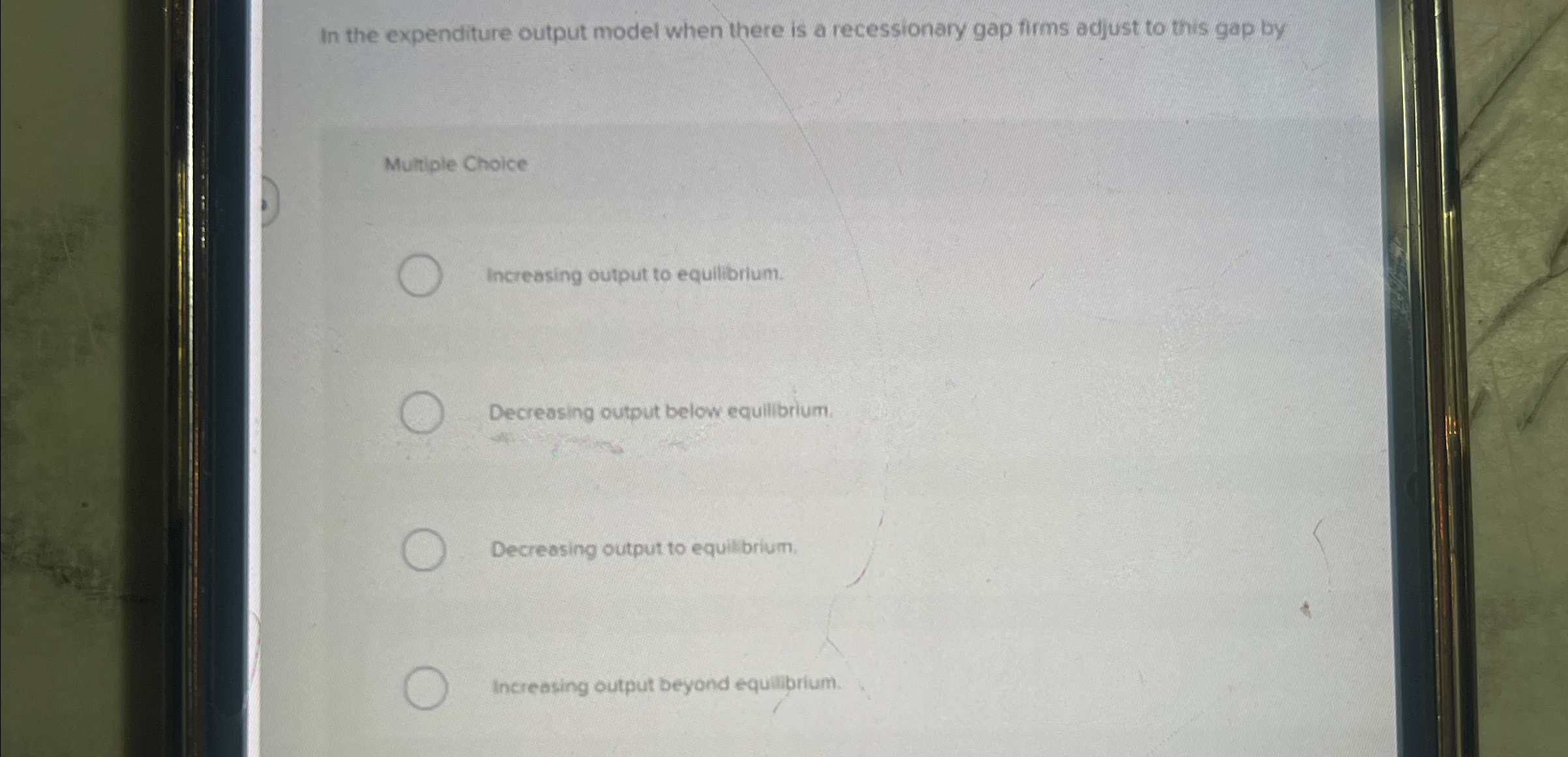 Solved In the expendeture output model when there is aIn the | Chegg.com