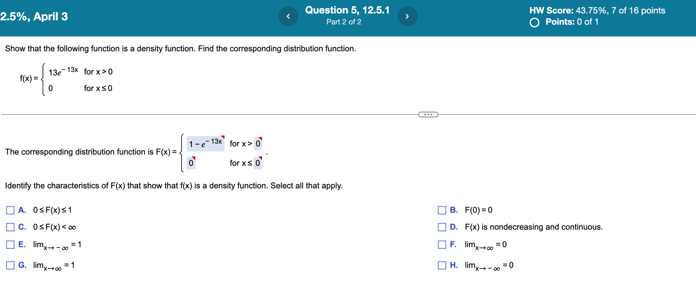 Solved Show that the following function is a density | Chegg.com