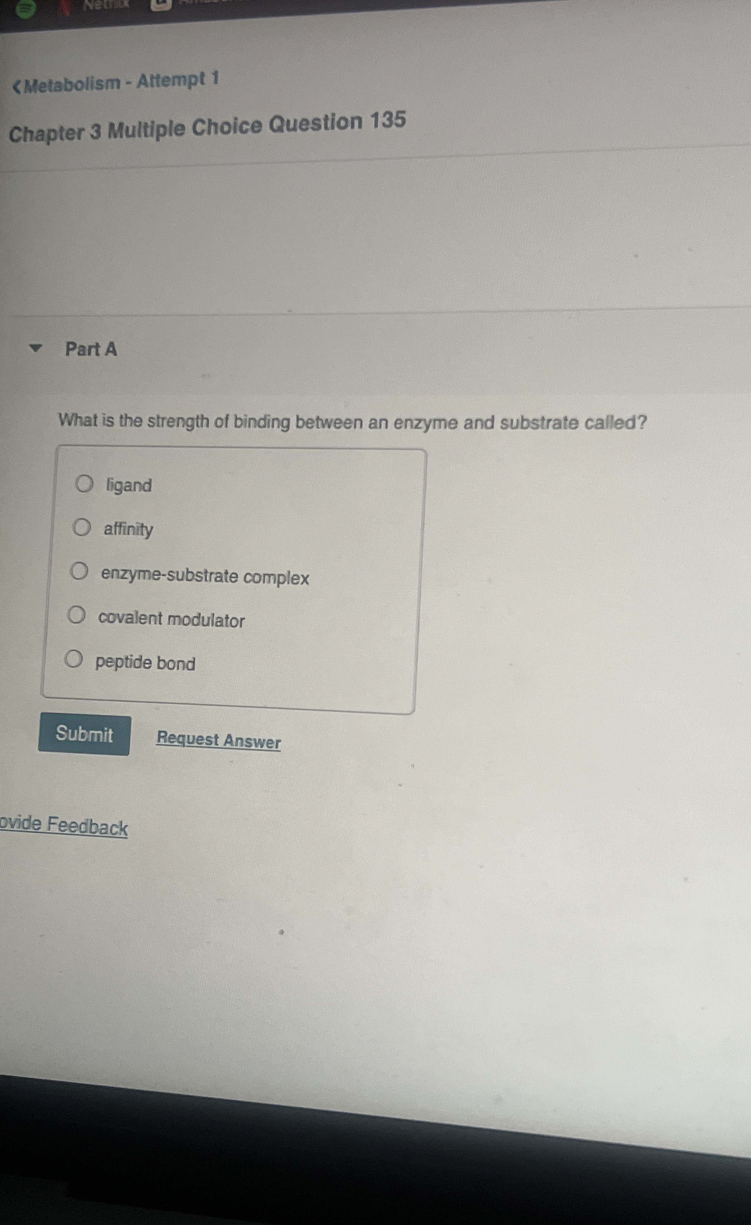Solved Part AWhat is the strength of binding between an | Chegg.com