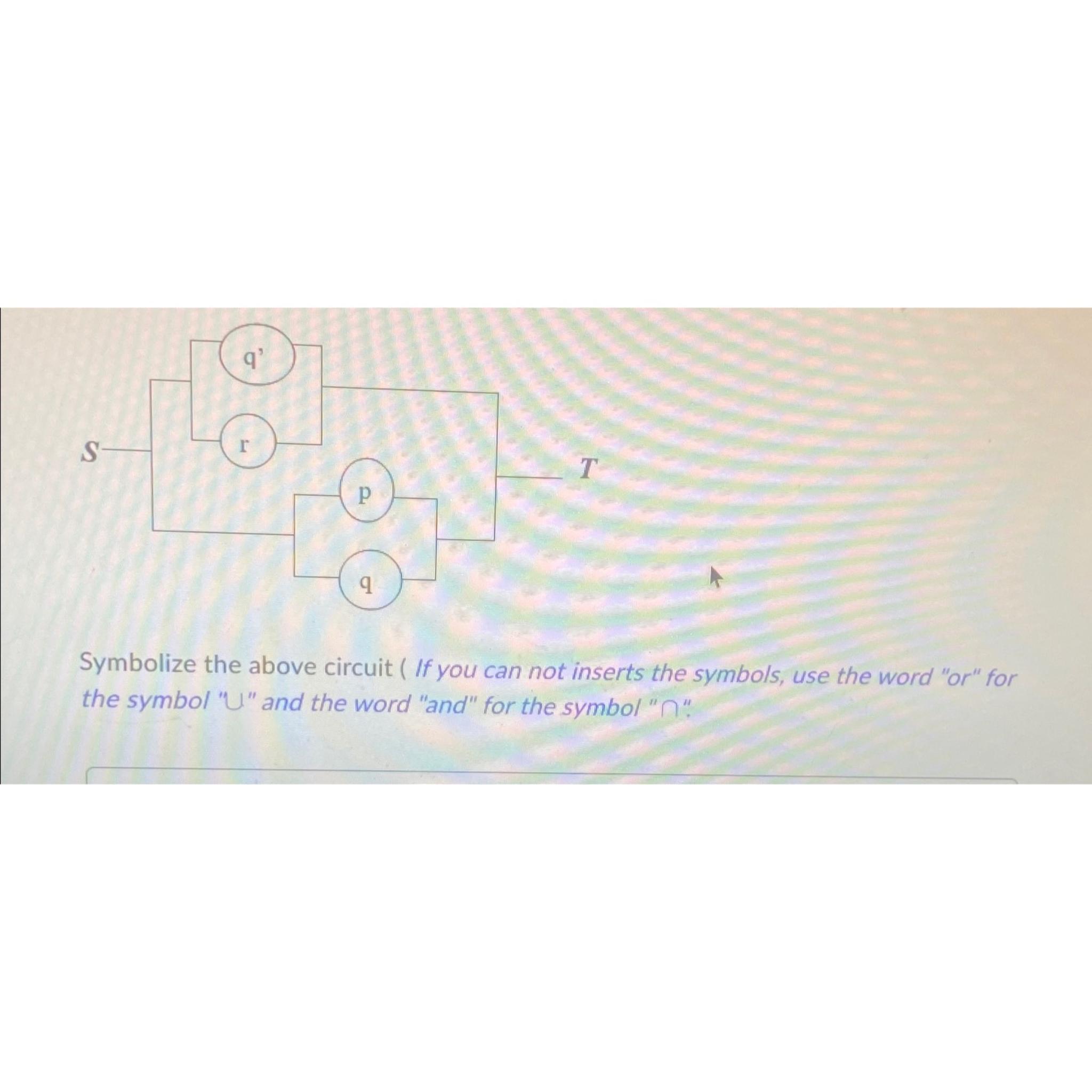 Solved Symbolize the above circuit | Chegg.com