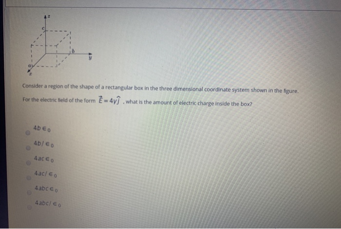 Solved Consider a region of the shape of a rectangular box | Chegg.com