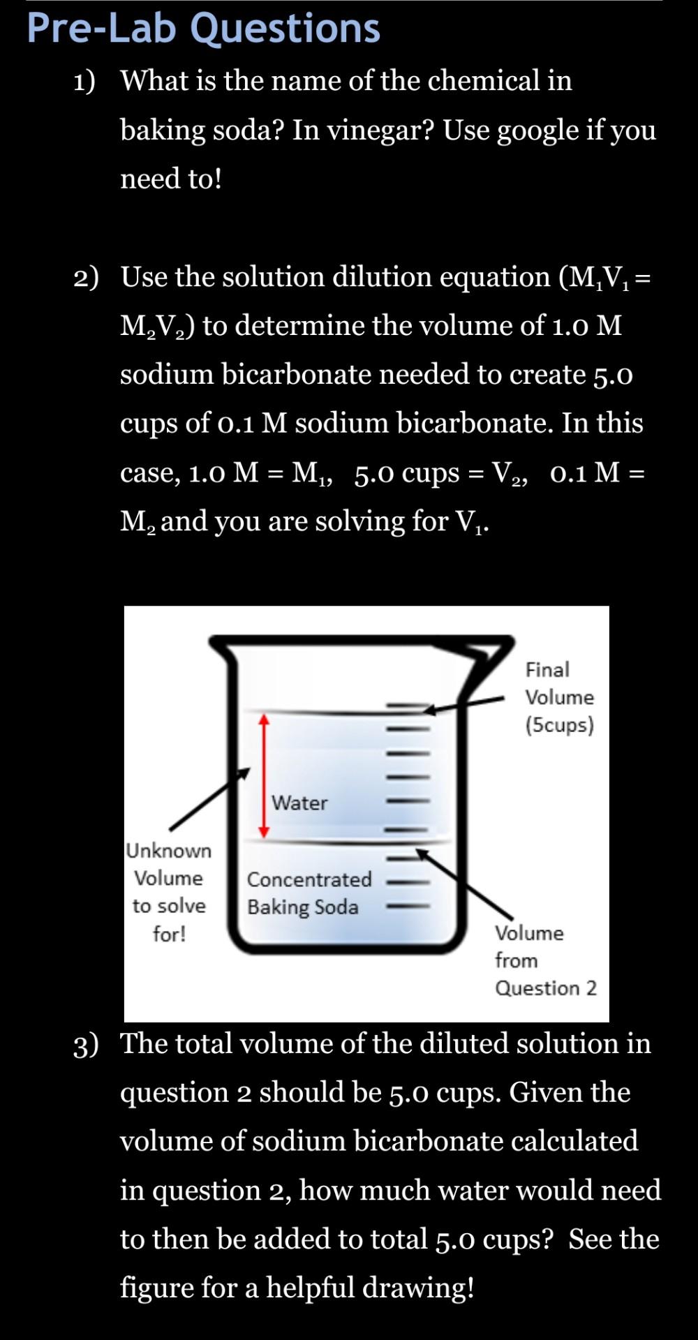 Solved Pre-Lab Questions 1) What is the name of the chemical | Chegg.com