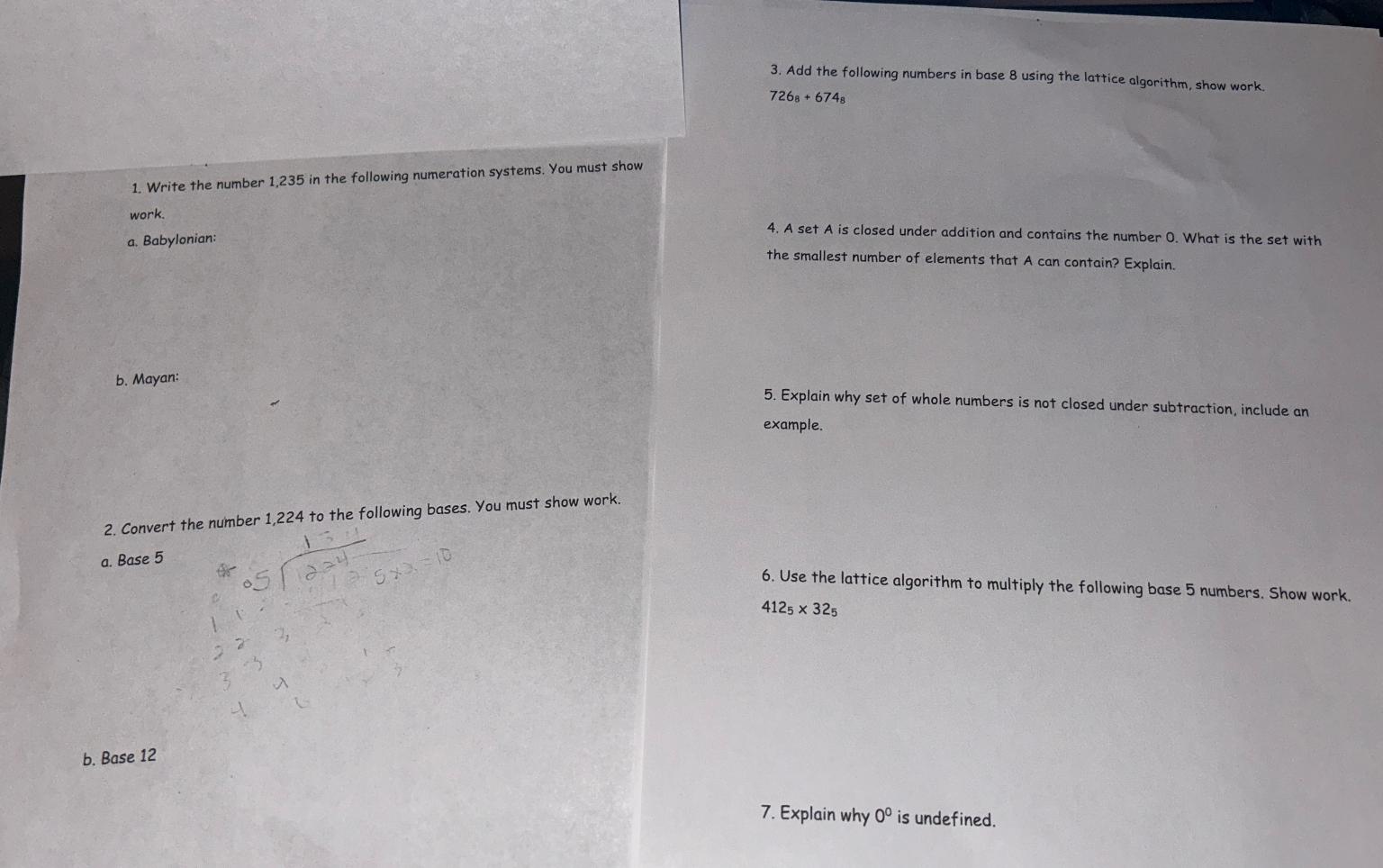 Solved Write the number 1,235 ﻿in the following numeration | Chegg.com