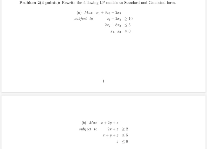 Solved Problem 1(5 points): Decide following statements are | Chegg.com