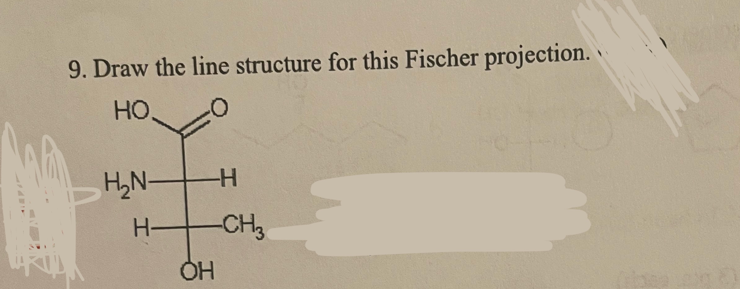 Solved Draw the line structure for this Fischer projection. | Chegg.com