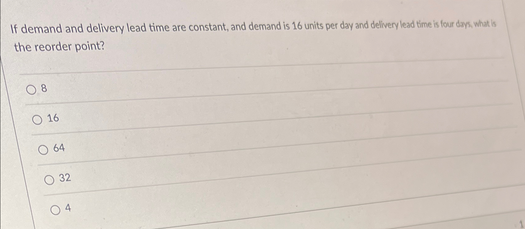 Solved If demand and delivery lead time are constant, and | Chegg.com