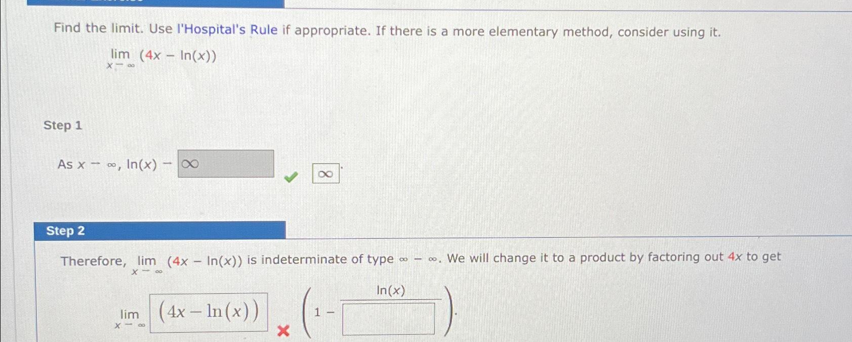 Solved Find the limit. ﻿Use I'Hospital's Rule if | Chegg.com
