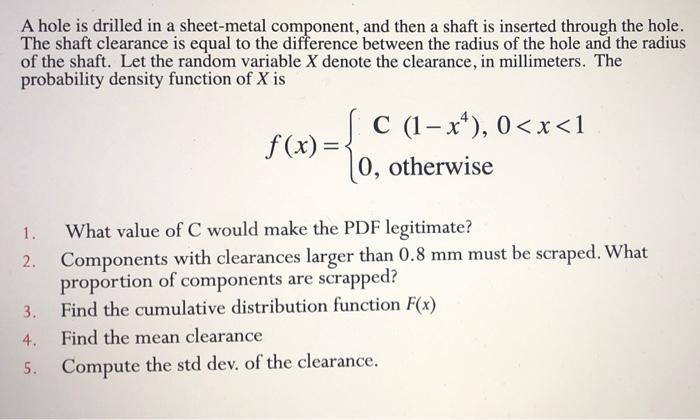Solved A hole is drilled in a sheet-metal component, and | Chegg.com