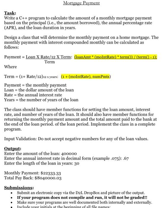 Solved i need help creating a class and header for this | Chegg.com