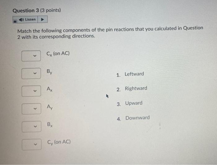 Solved Determine the components of the pin reactions in the | Chegg.com