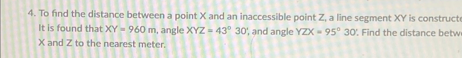 To find the distance between a point x ﻿and an | Chegg.com