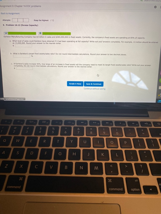 Solved Sects CS Assignment 3: Chapter 16 EOC problems Back | Chegg.com