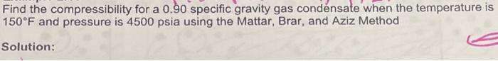 Example 2.6 Calculating the gas deviation factor of A | Chegg.com