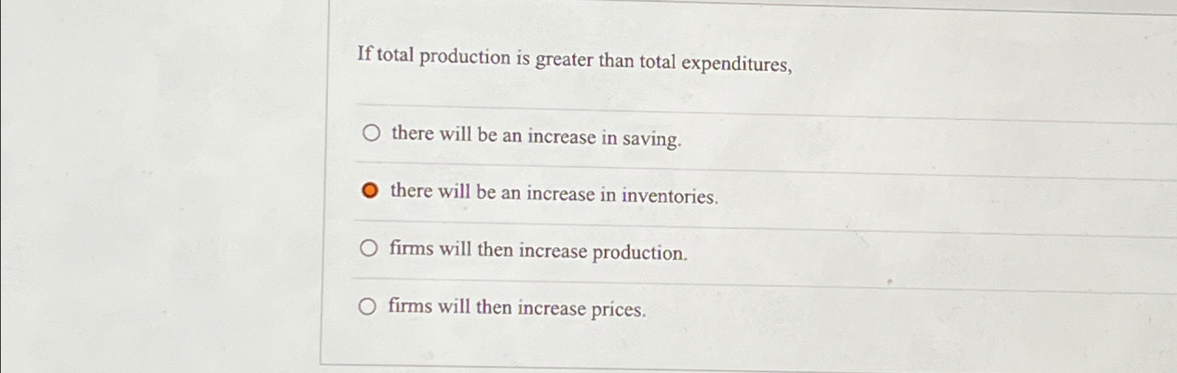 Solved If total production is greater than total | Chegg.com