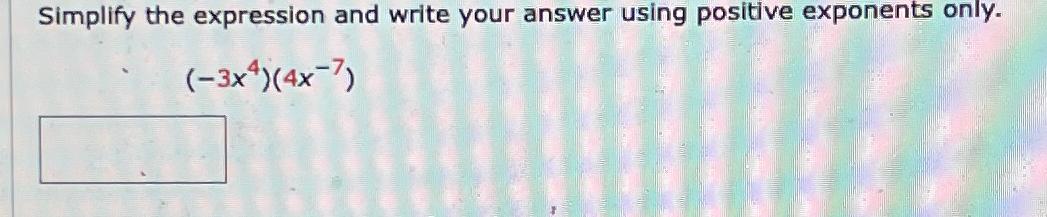 Solved Simplify the expression and write your answer using | Chegg.com