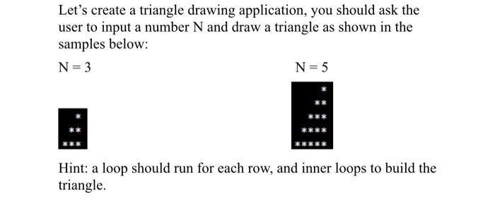 Solved Let's create a triangle drawing application, you | Chegg.com