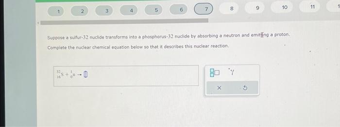 Solved Suppose a sulfur-32 nuctide transforms into a | Chegg.com