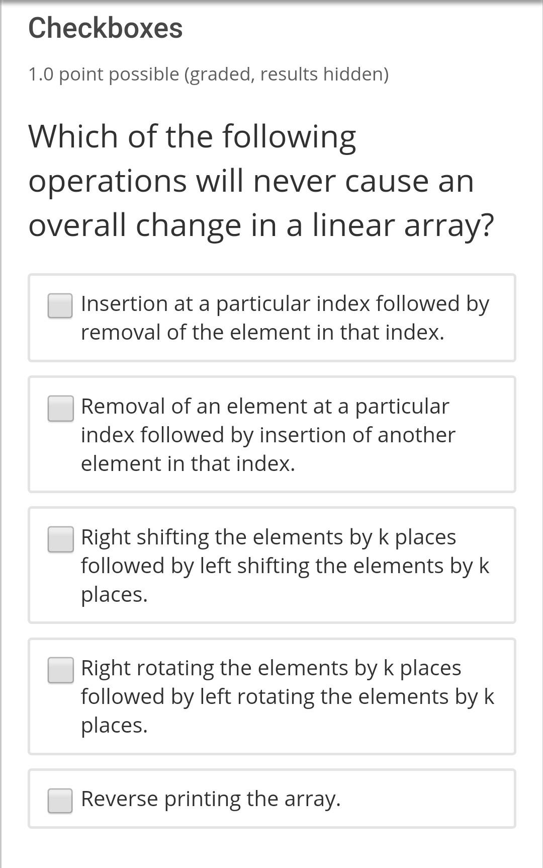 Solved Checkboxes 1.0 point possible (graded, results | Chegg.com