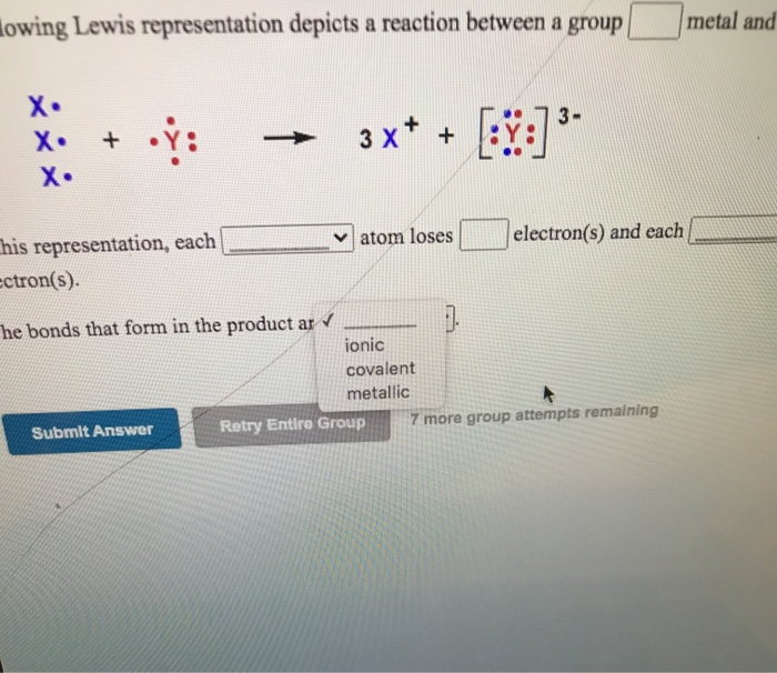 Solved The following Lewis representation depicts a reaction | Chegg.com