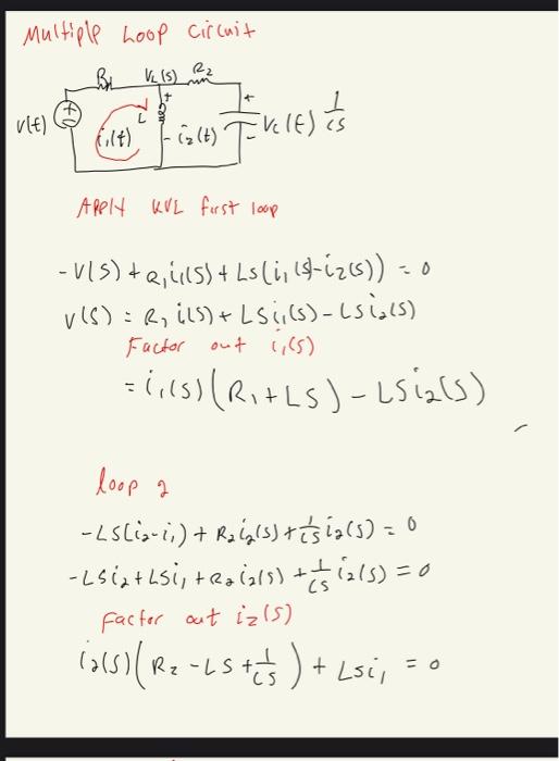 Solved Multiple hoop circuit Applt KVL furst loop | Chegg.com
