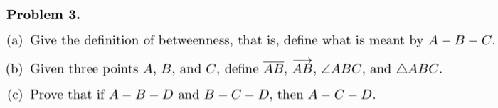 Solved Problem 3. (a) Give the definition of betweenness, | Chegg.com